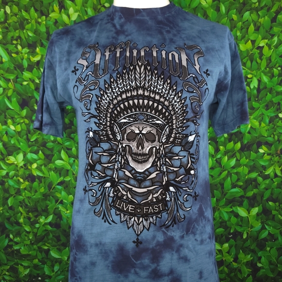 Affliction | Shirts | Affliction Mens Skull Short Sleeve Tshirt Size L ...